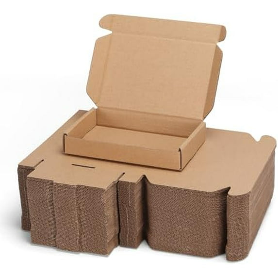 6x4x1 inch Shipping Boxes Bulk 50 Pack Brown, Tab Lock Tuck Top Mailer ...