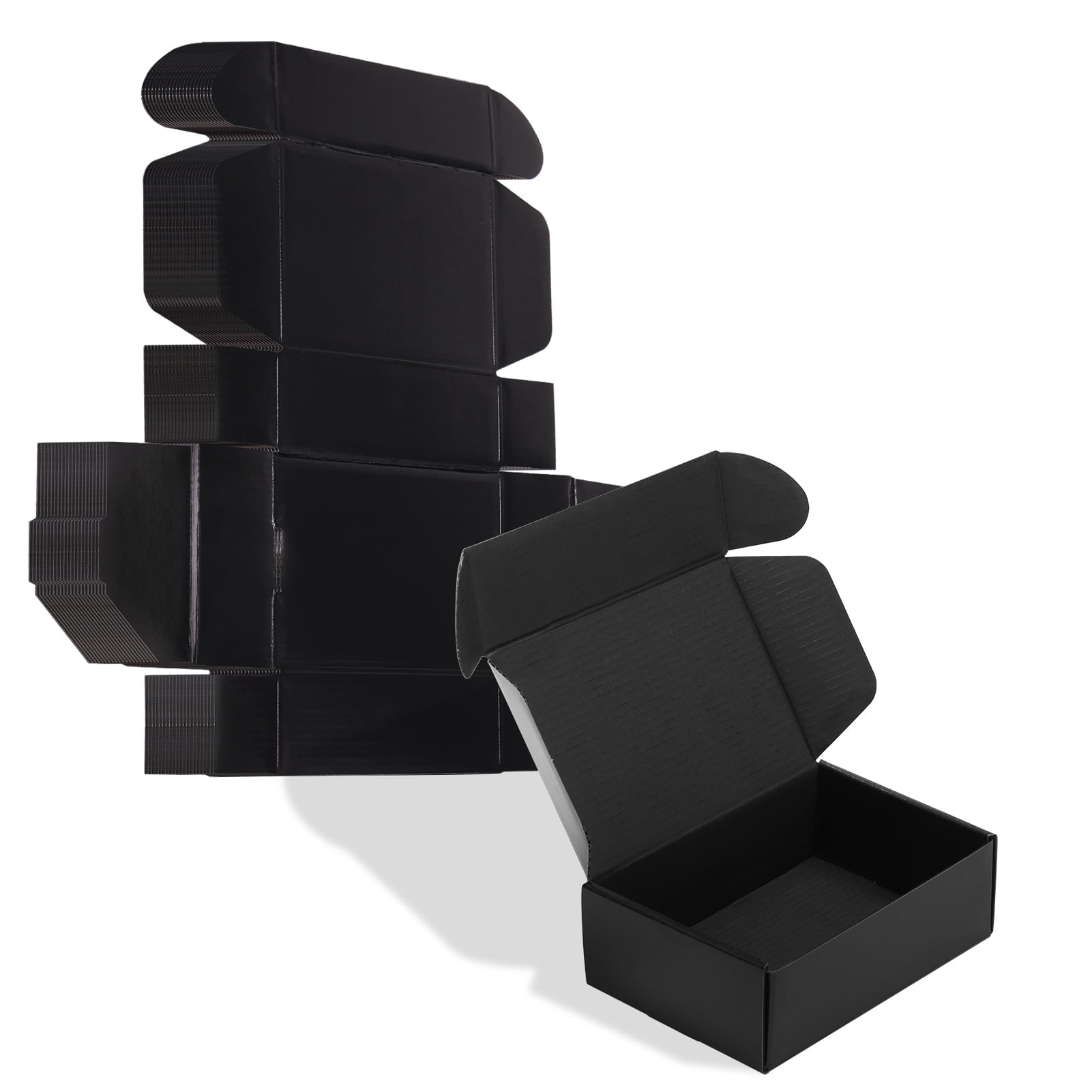 CRUGLA 6x4x2 Inches Black Small Shipping Boxes Pack of 20, Cardboard ...