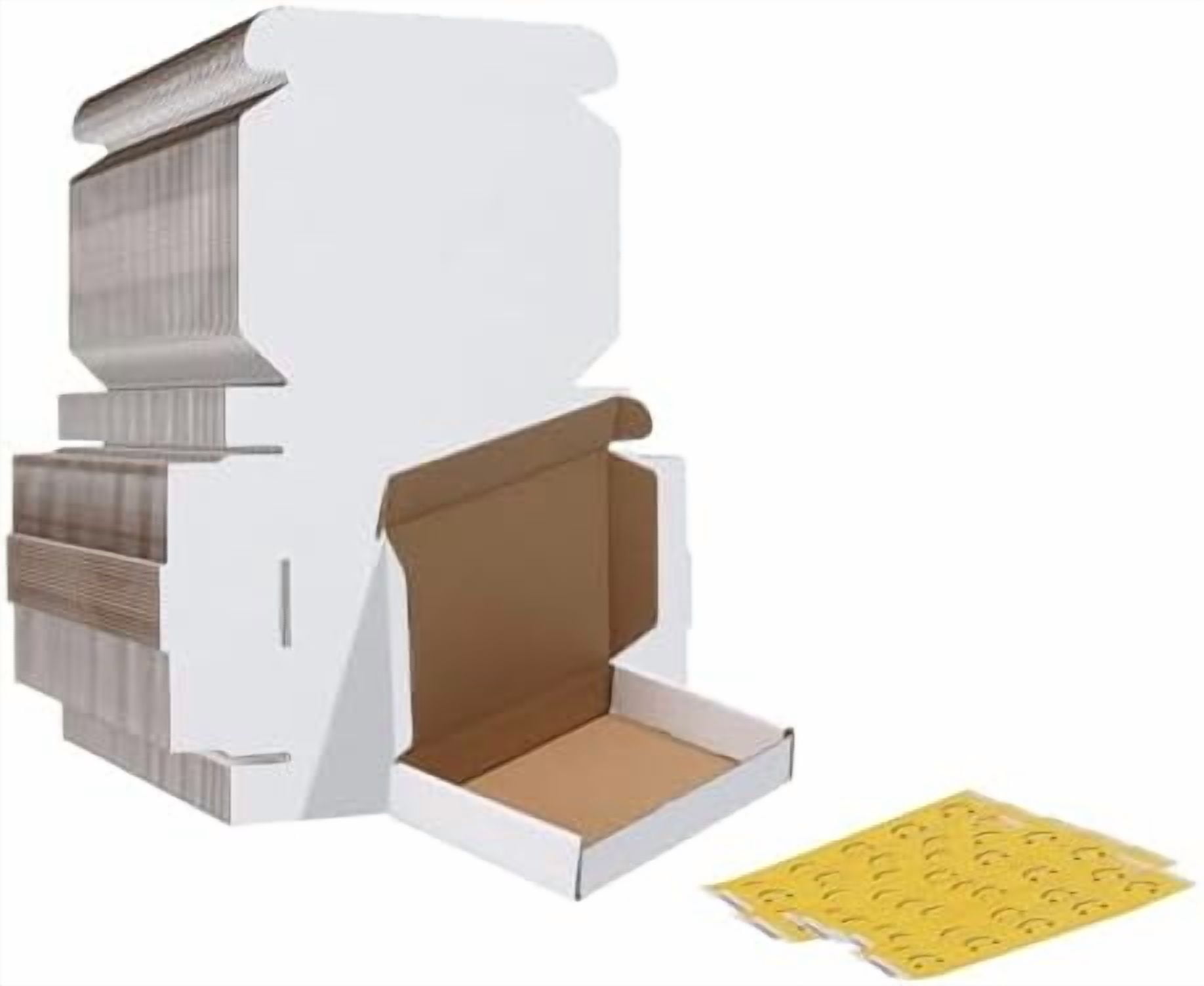 6x4x1 inches Shipping Boxes Set of 50, White Corrugated Cardboard Box ...