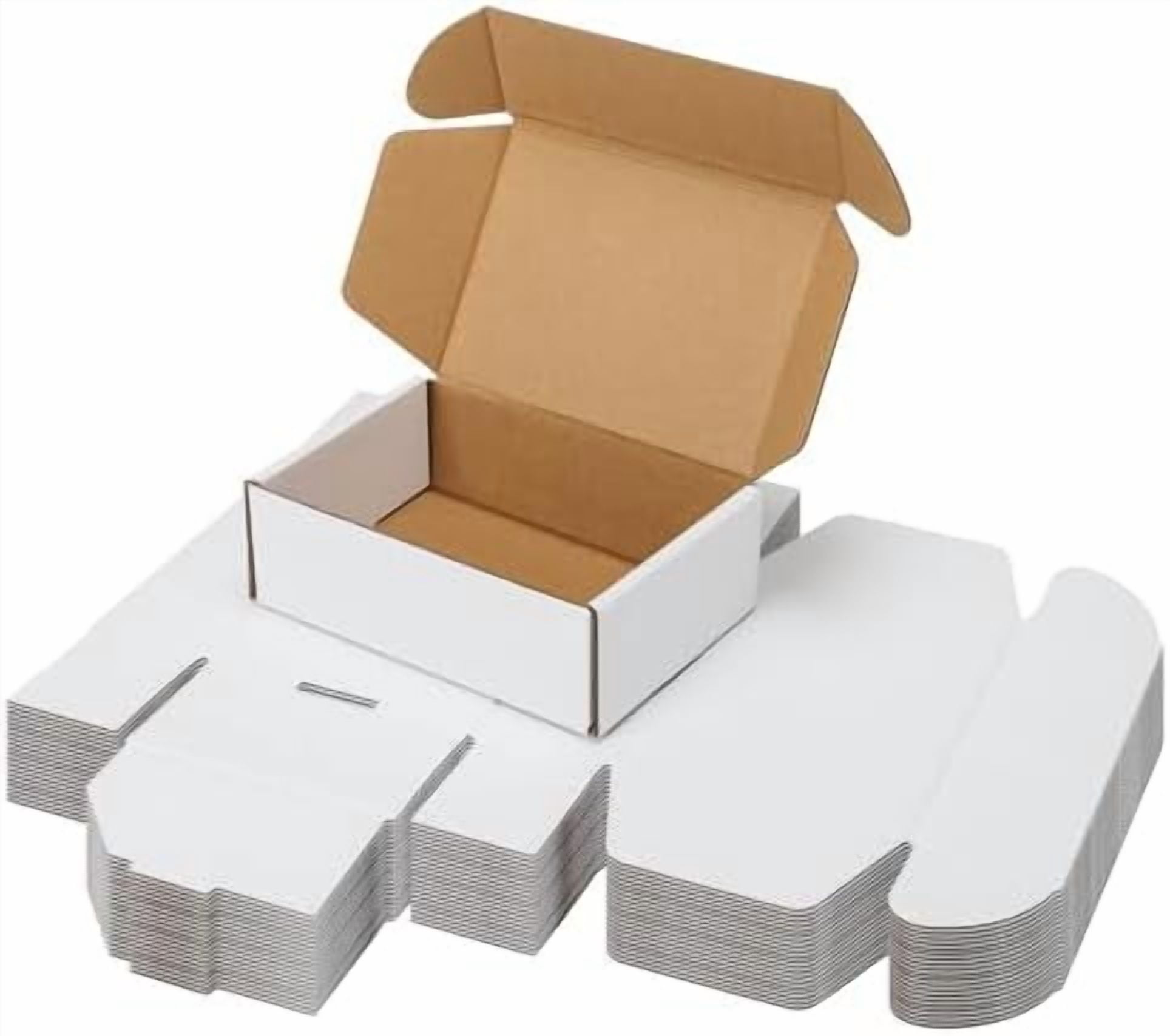 6x4x2 Inch Shipping Boxes 20 Pack White, Tab Lock Tuck Top Mailer Boxes ...