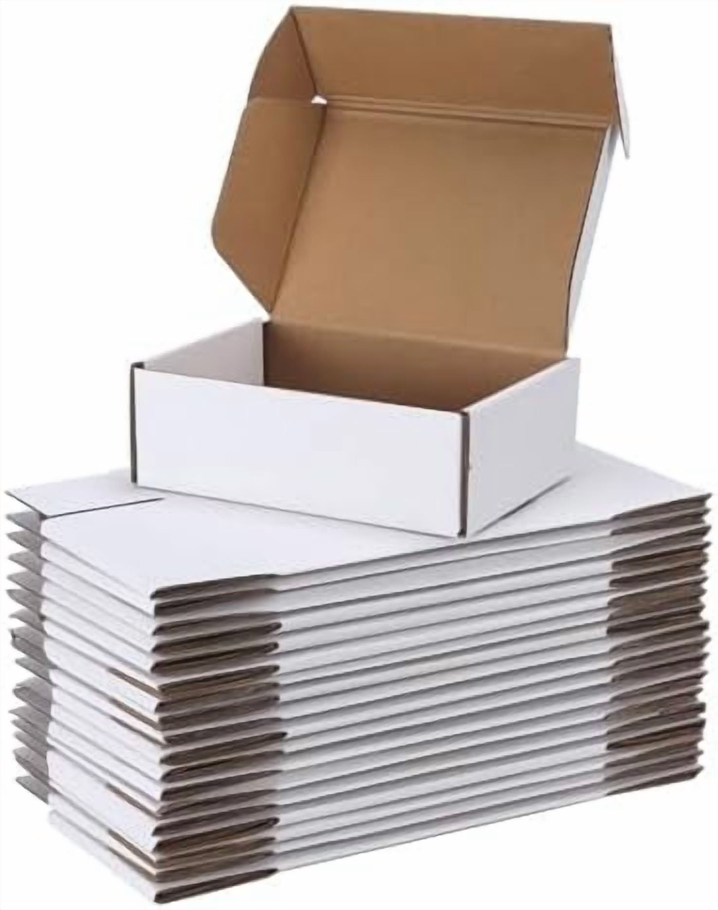 6x4x2 inch Shipping Boxes Bulk 25 Pack White, Tab Lock Tuck Top Mailer ...