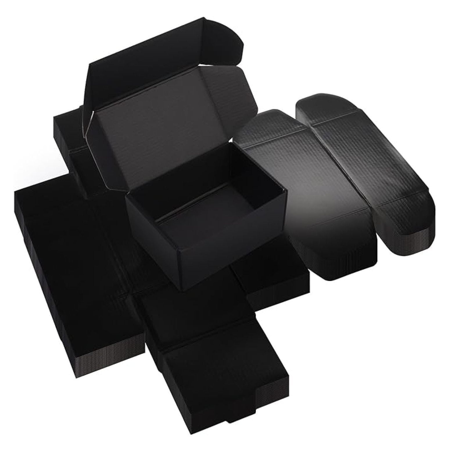 6x4x3 Black Shipping Boxes for Small Business 20 Pack, Small Cardboard ...