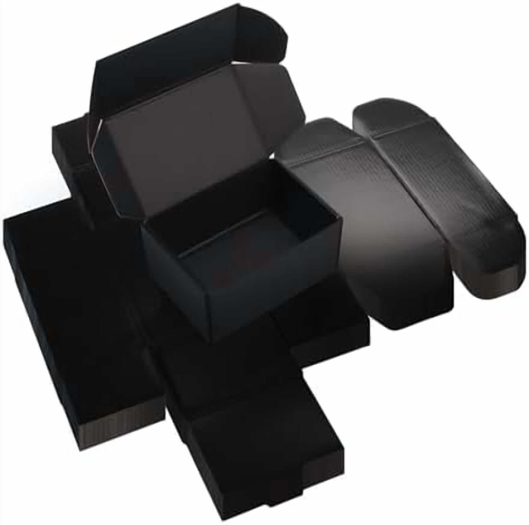 6x4x3 Black Shipping Boxes for Small Business 20 Pack, Small Cardboard ...