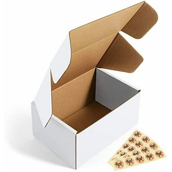 6x4x3 Shipping Boxes Small Corrugated Cardboard Box - 25 Pack White ...