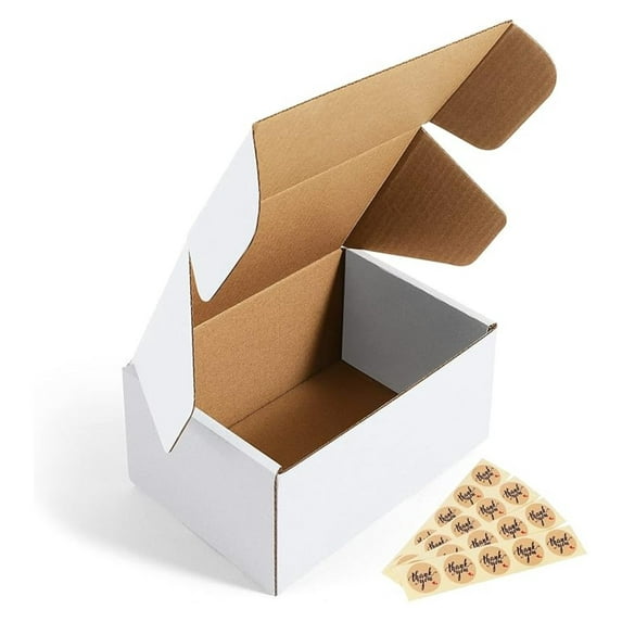 6x4x3 Shipping Boxes Small Corrugated Cardboard Box - 25 Pack White ...