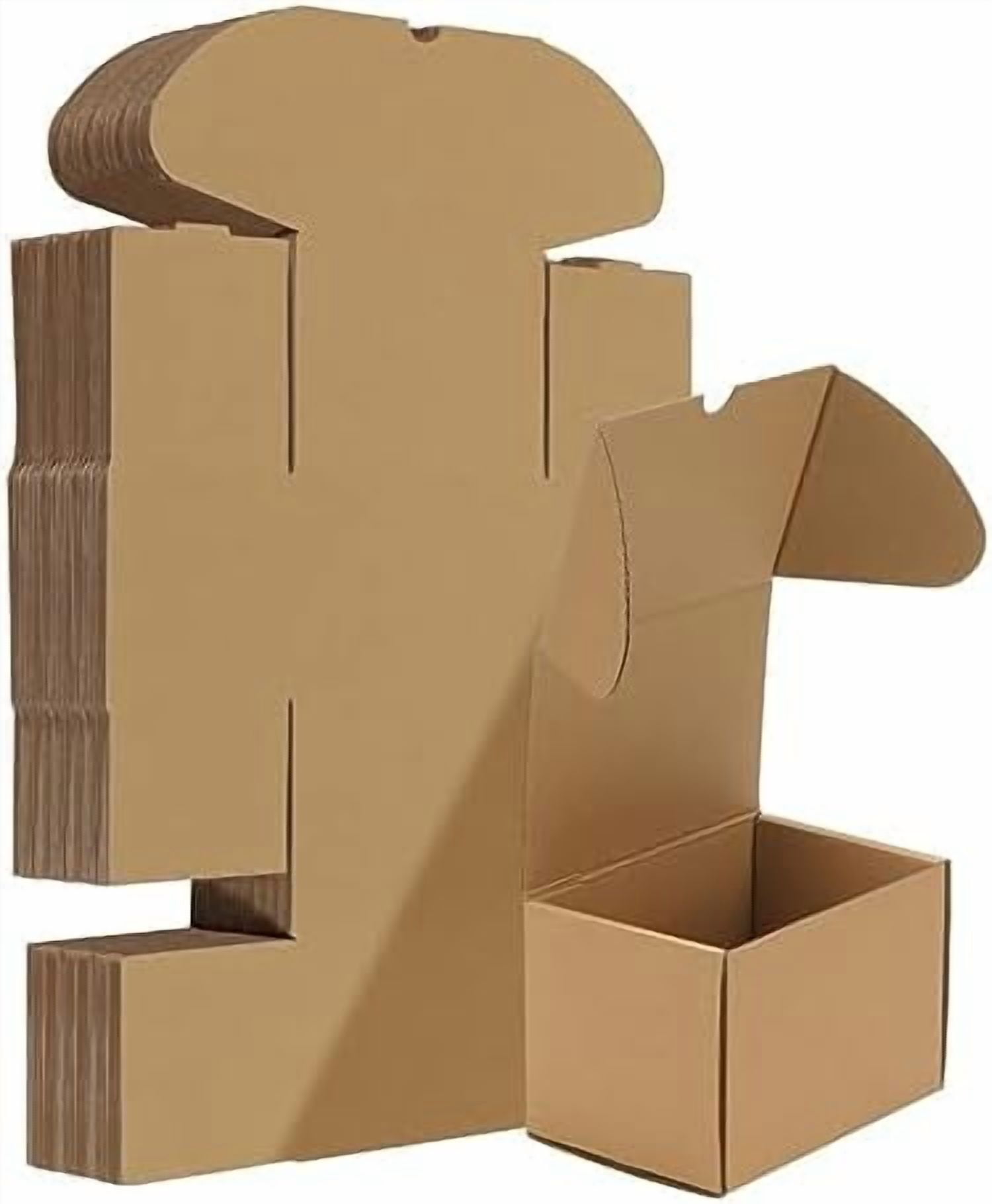 6x4x4 inches Small Shipping Boxes Set of 25, Brown Corrugated Cardboard ...