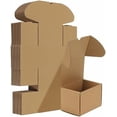 6x4x4 inches Small Shipping Boxes Set of 25, Brown Corrugated Cardboard ...