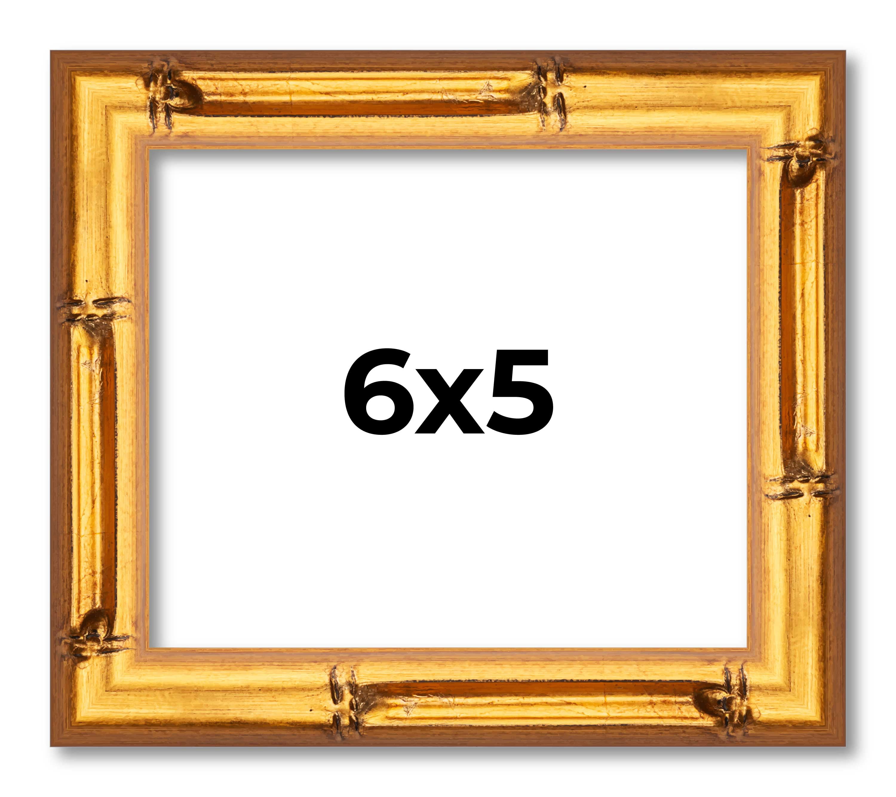 6x5 Frame Gold Bamboo Picture Frame - Complete Modern Photo Frame ...