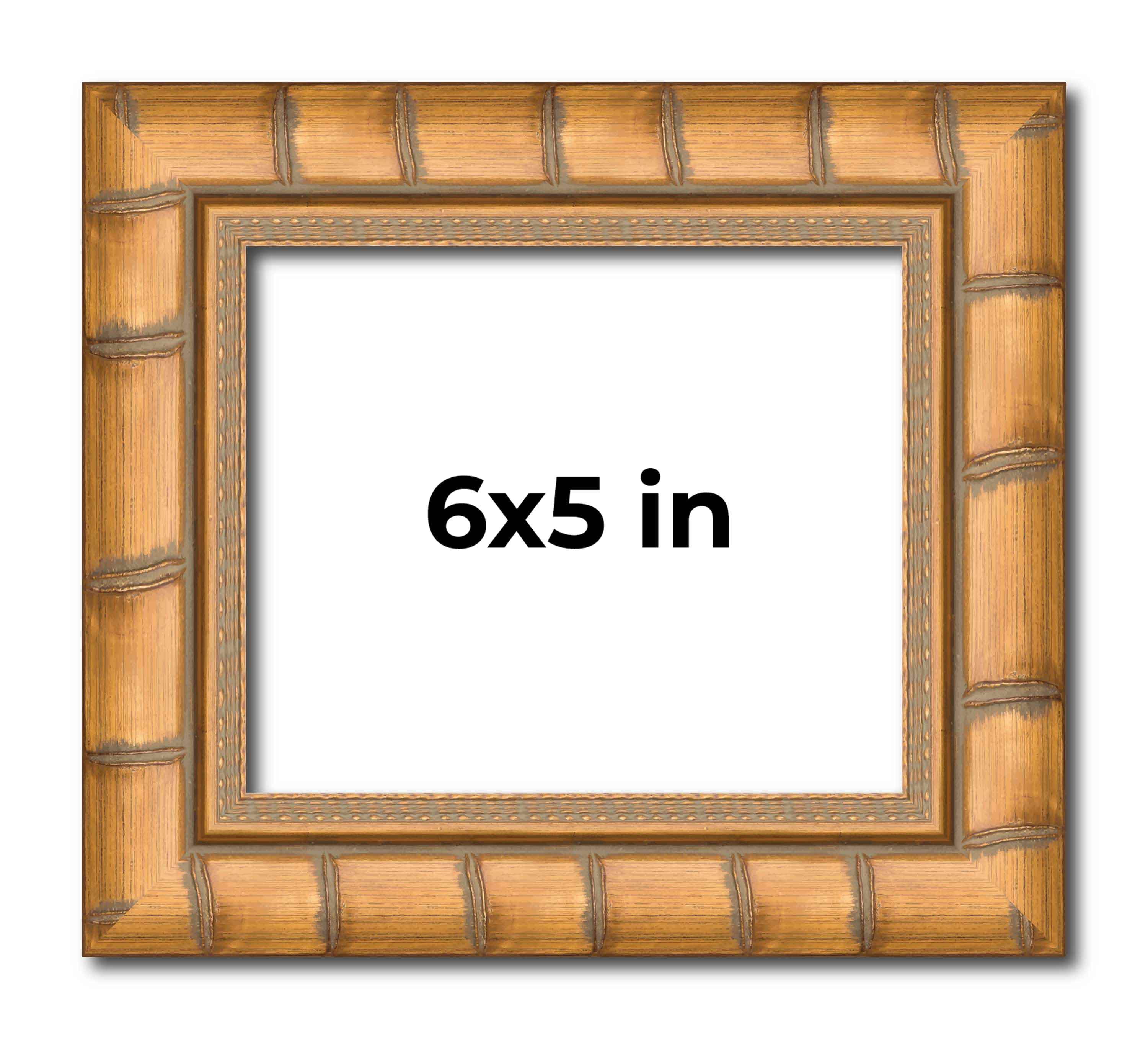 6x5 Frame Gold Real Wood Picture Frame Width 1.5 inches | Interior ...