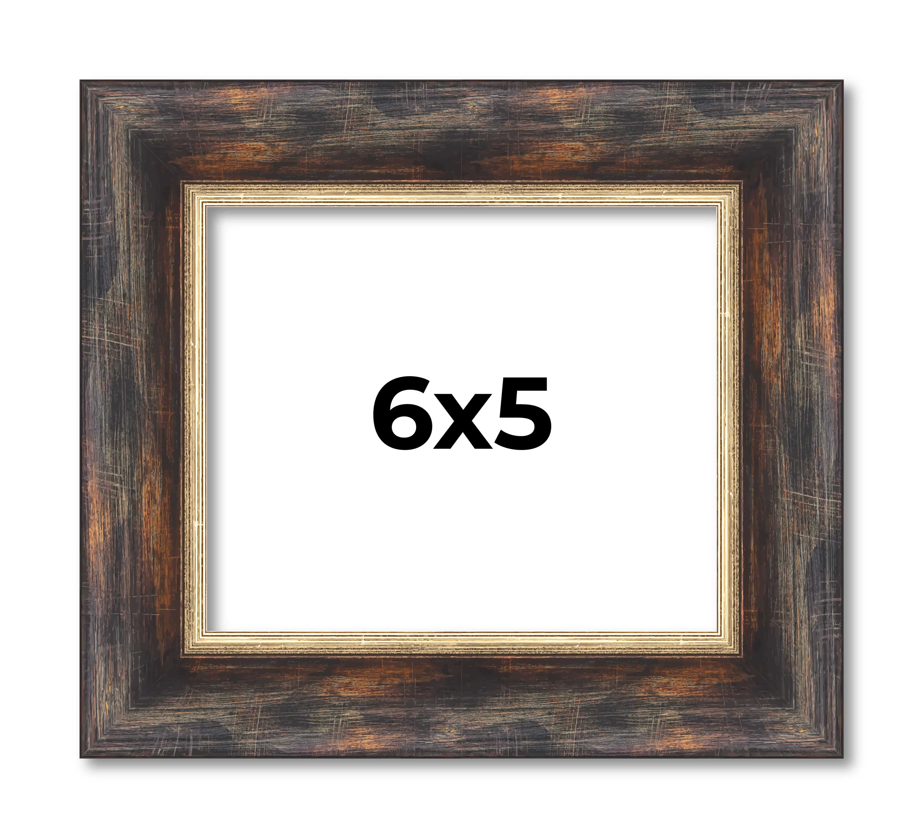 6x5 Frame Gold Real Wood Picture Frame Width 1.5 inches | Interior ...
