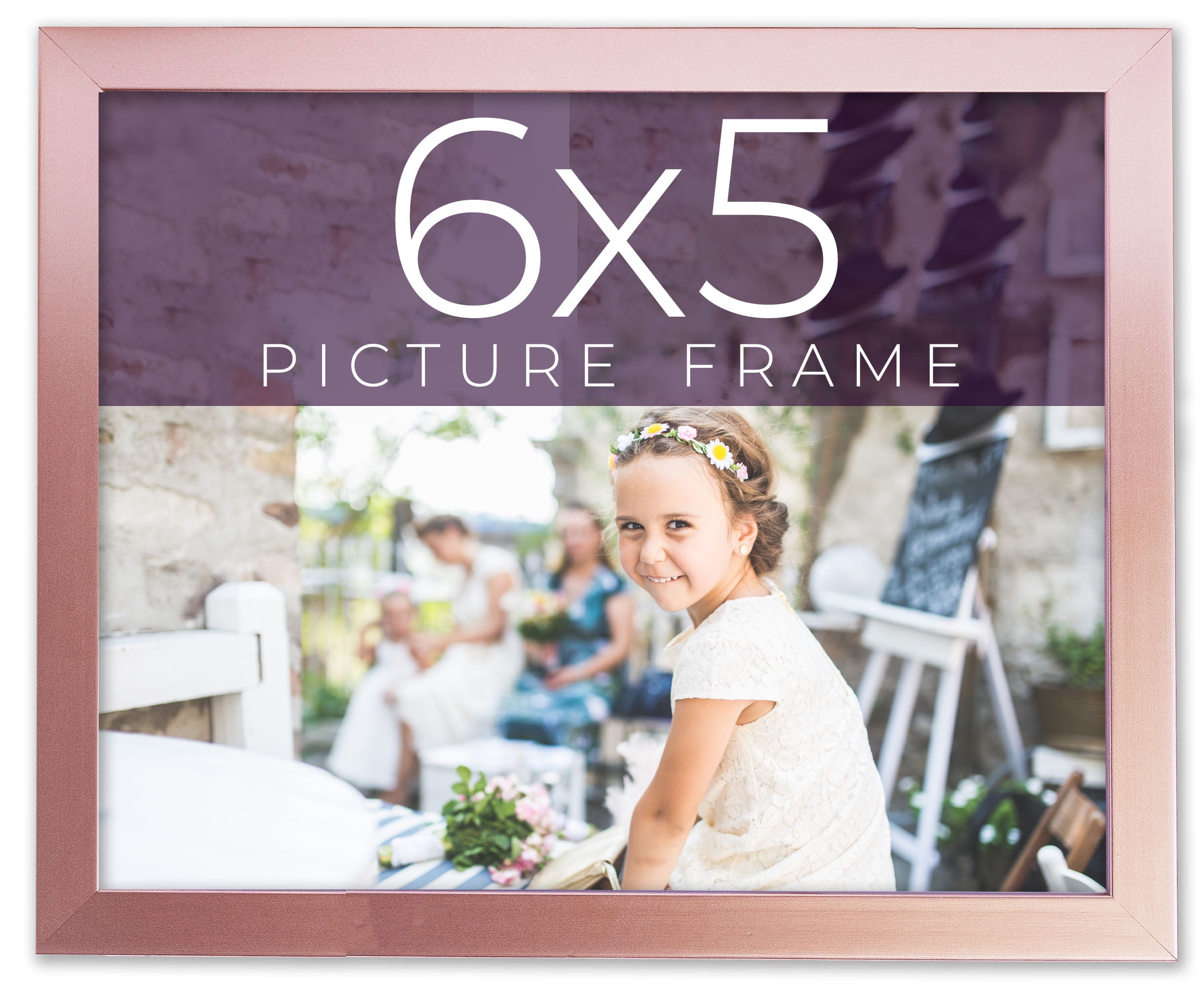 6x5 Frame Pink Real Wood Picture Frame Width 0.75 inches | Interior ...