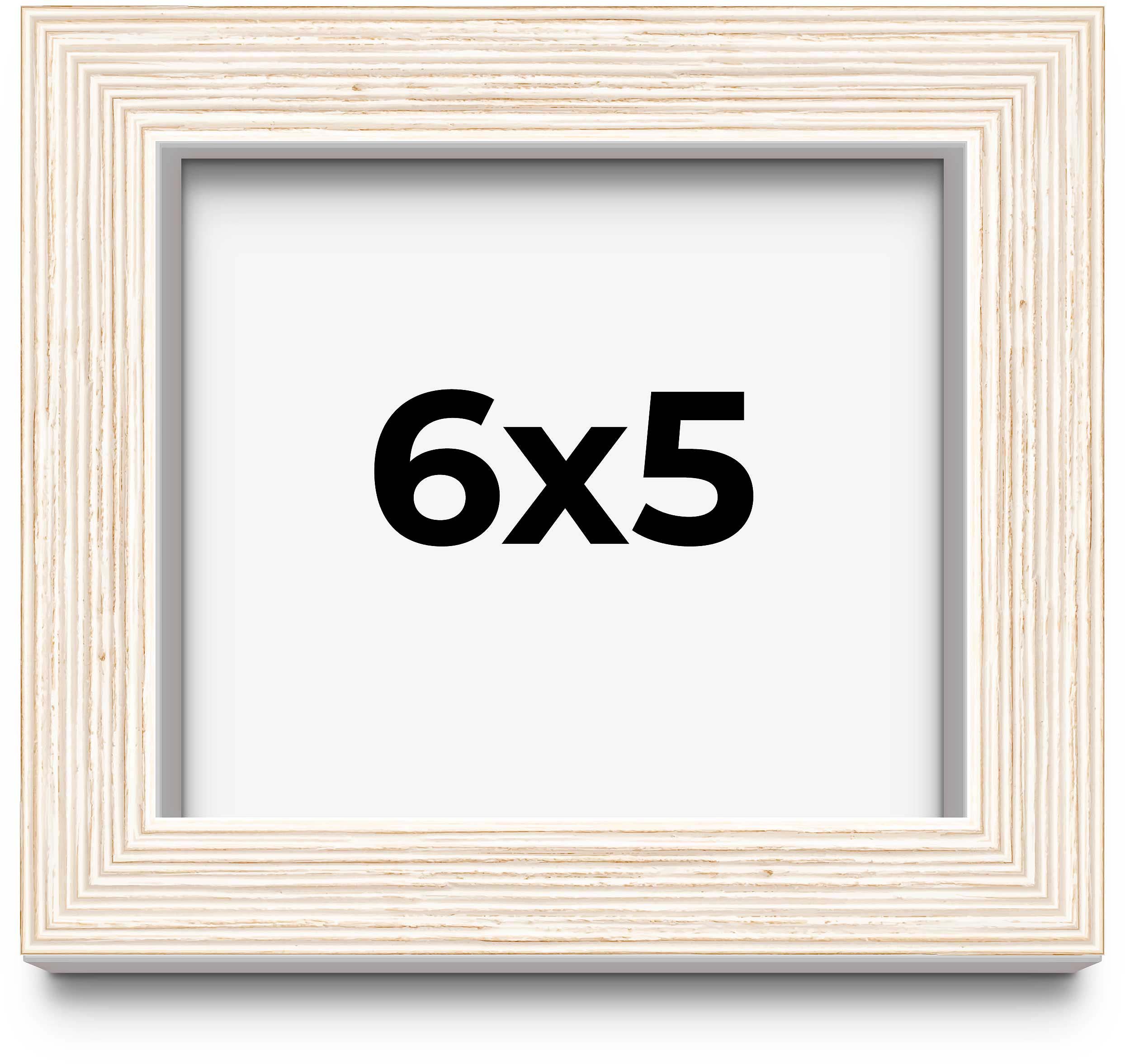 6x5 IN Shadow Box Frame White | 1.125 Inches Deep Real Wood Rustic ...