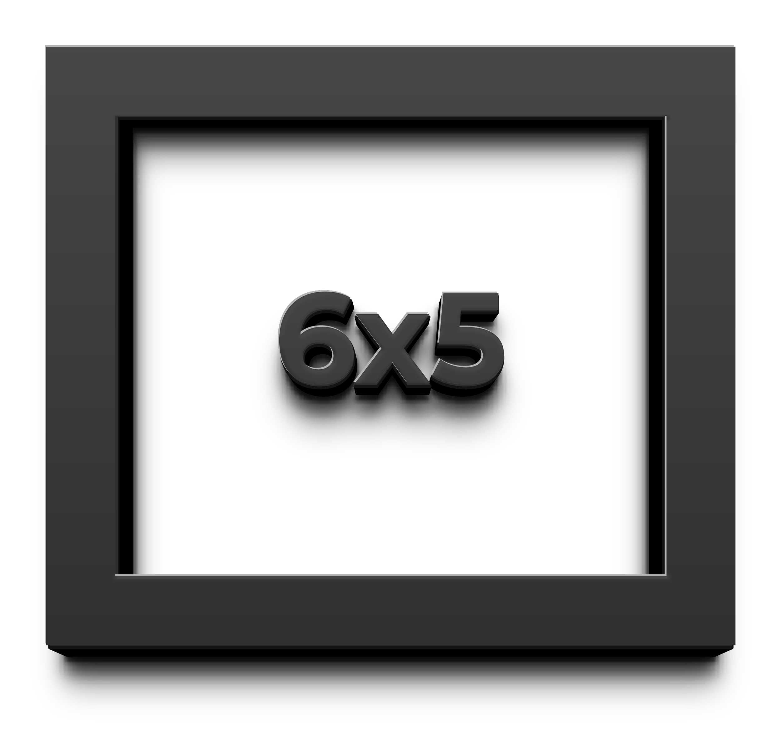 6x5 Shadow Box Frame Black | 1 inches Deep Real Wood Contemporary ...
