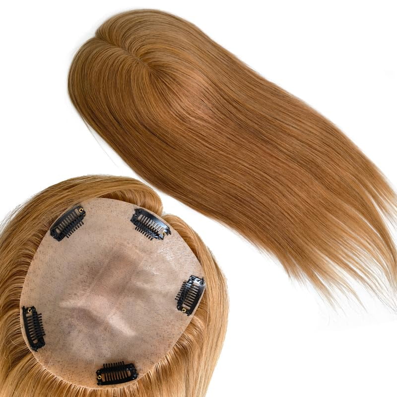 6x6.3in Silk Injection Hair Toppers for Women Real Human Hair Toppers ...