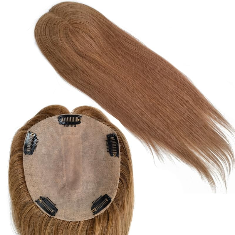 6x6.3in Silk Injection Hair Toppers for Women Real Human Hair Toppers ...