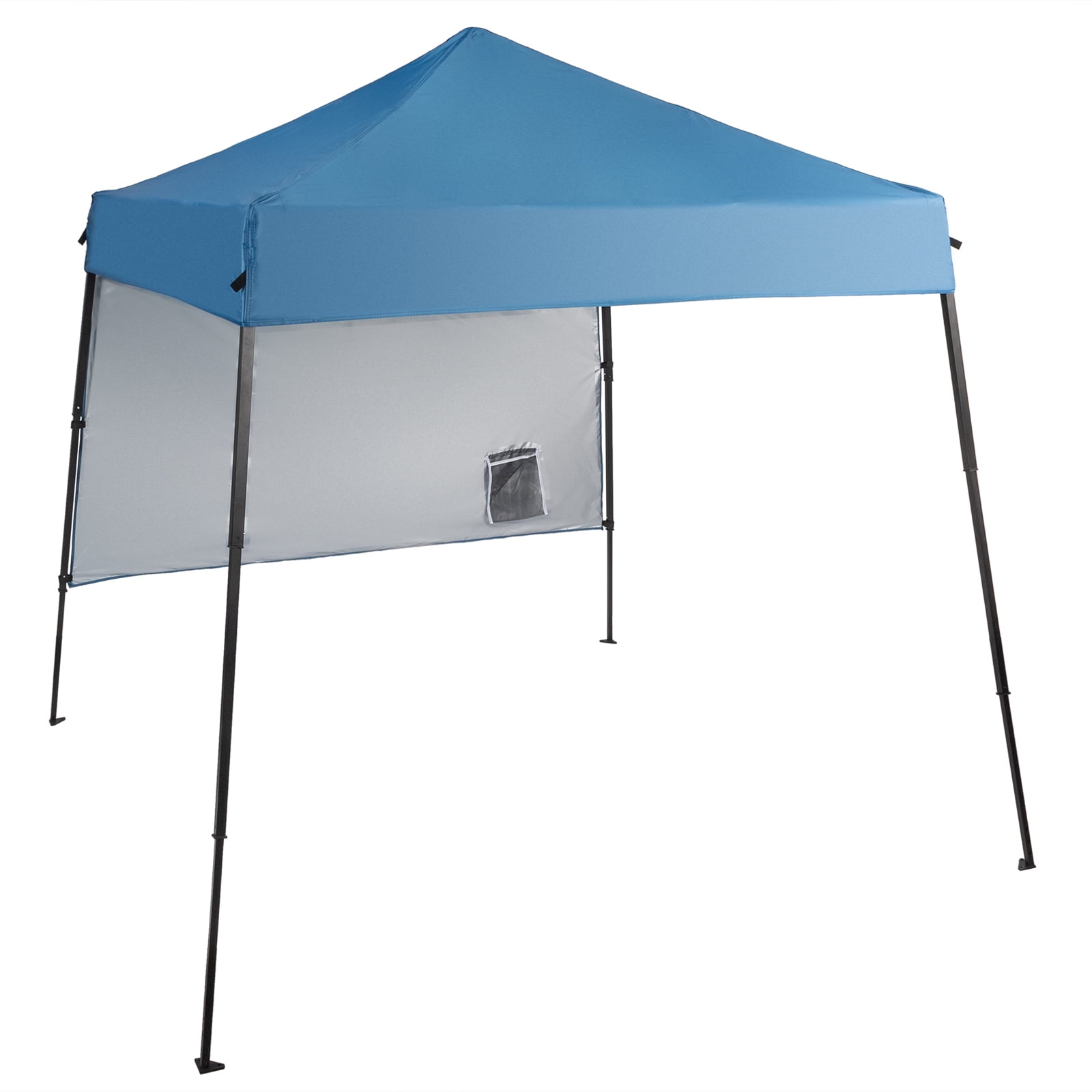 6x6 FT Pop-up Canopy with 1 Sidewall Easy Slant Leg Instant Outdoor ...