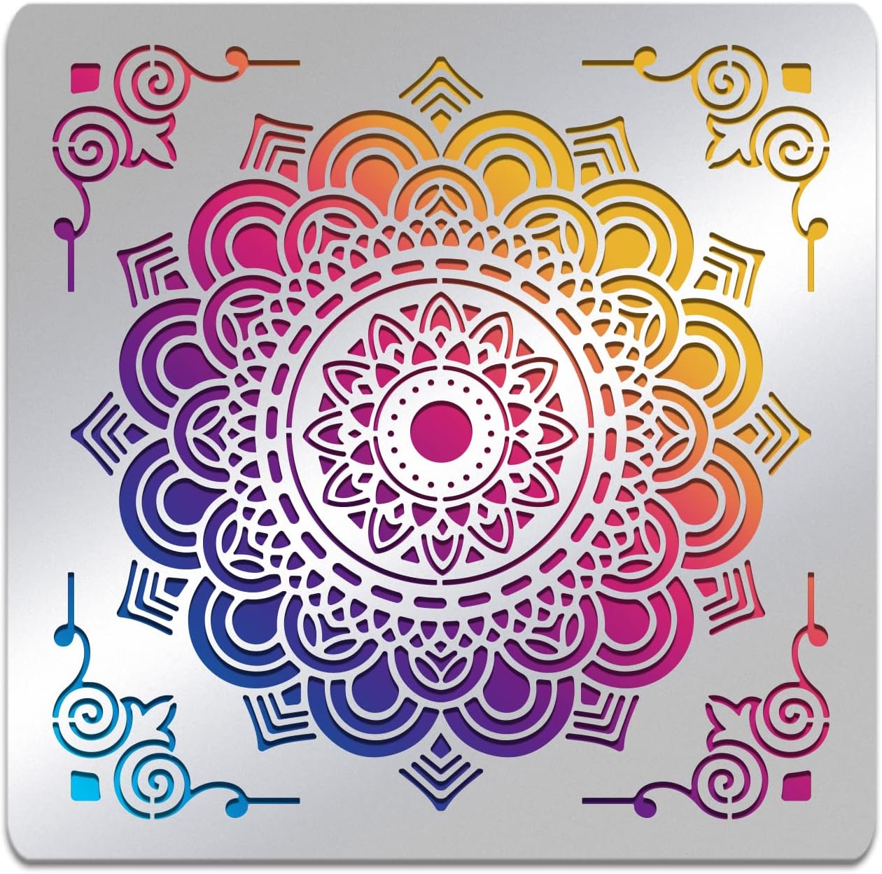 6x6 Flower Stencils Border Plastic Stencils Hollow Out Flower Drawing ...