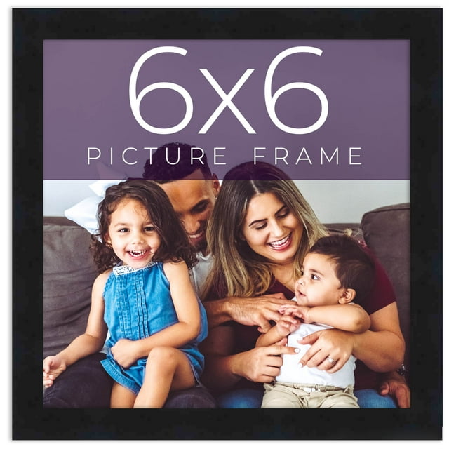6x6 Frame Black Real Wood Picture Frame Width 0.75 inches | Interior ...