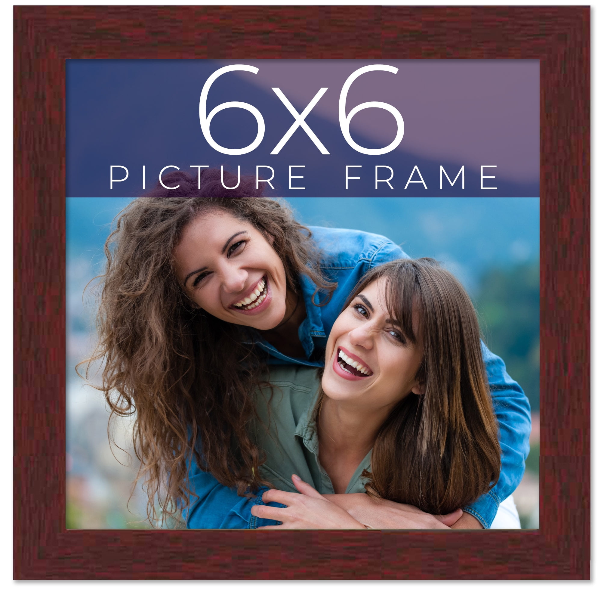 6x6 Frame Brown Solid Wood Picture Frame Width 0.75 Inches | Interior ...