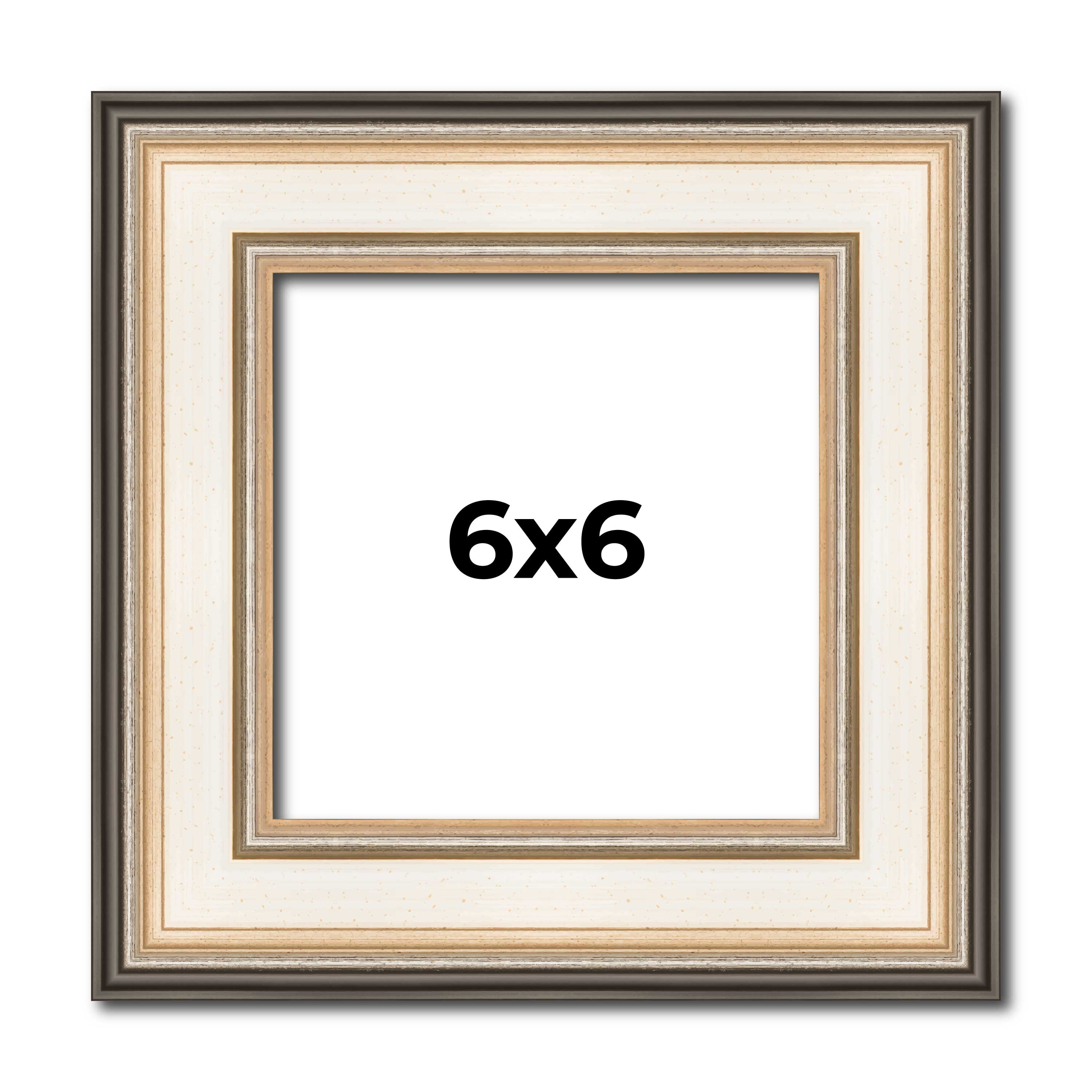 6x6 Frame Gold Silver Plein Aire 2" Inch Wide Moulding Solid Wood ...