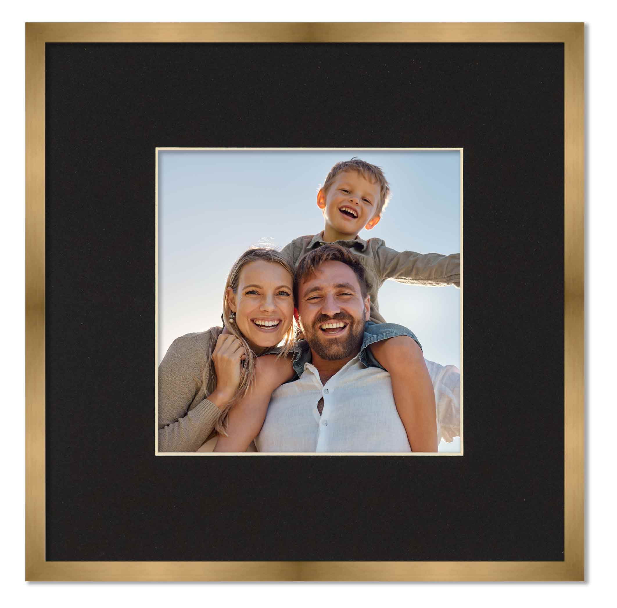 6x6 Frame with Mat - Bronze 9x9 Frame Wood Made to Display Print or Poster Measuring 6 x 6 ...