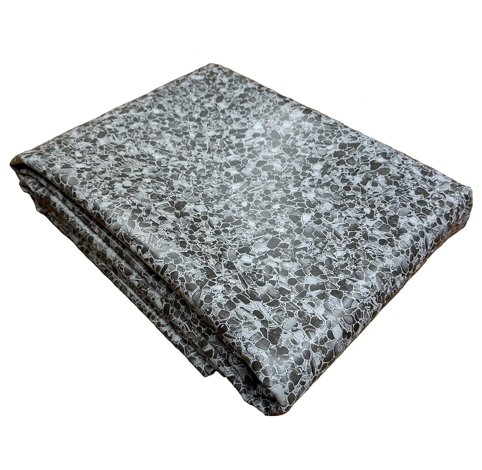6x6 Gray Pond Liner with Black Printed Pebble Design-6'W x 6'L (1.83m x ...