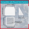 6x6 Inch Metal Dryer Vent Cover with Mesh - Weatherproof Outdoor Rain ...