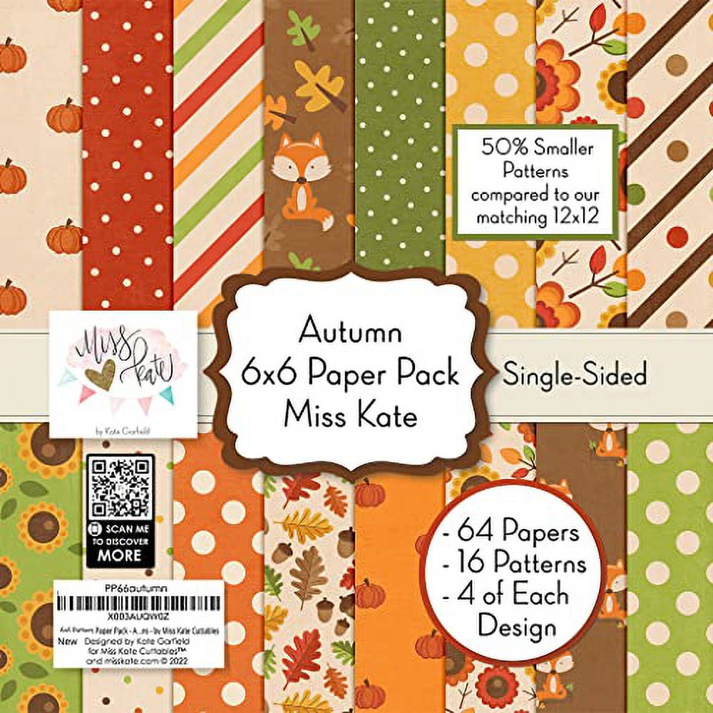 6x6 Pattern Paper Pack - Autumn - for Fall Scrapbook Premium Specialty ...