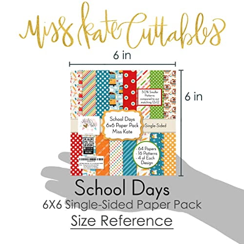 6x6 Pattern Paper Pack - School Days - for Kids Scrapbook Premium ...