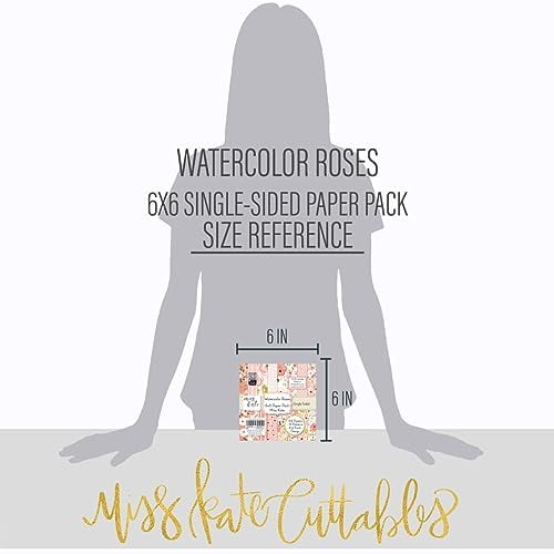 6x6 Pattern Paper Pack - Watercolor Roses - with Florals -Scrapbook ...