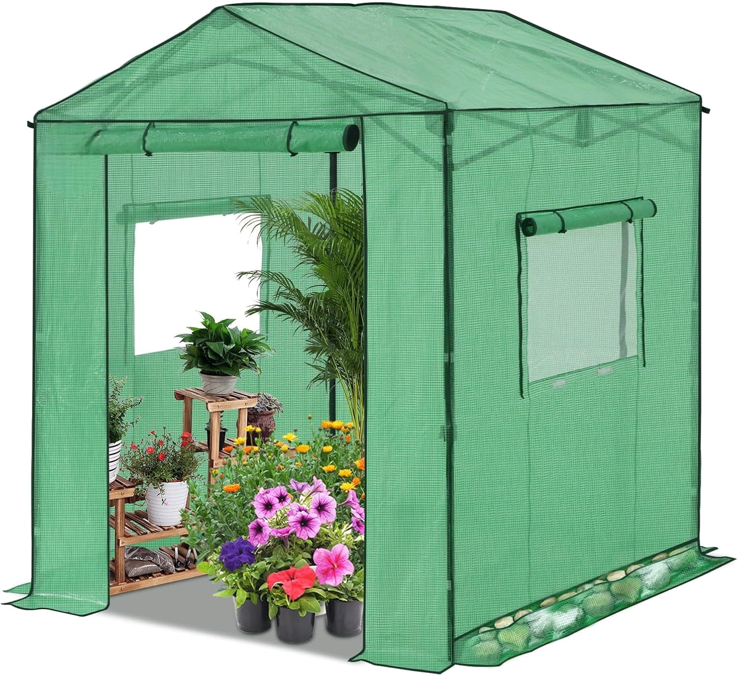 6x6 Portable Pop Up Greenhouse, Patented Center Lock Easy One Person ...