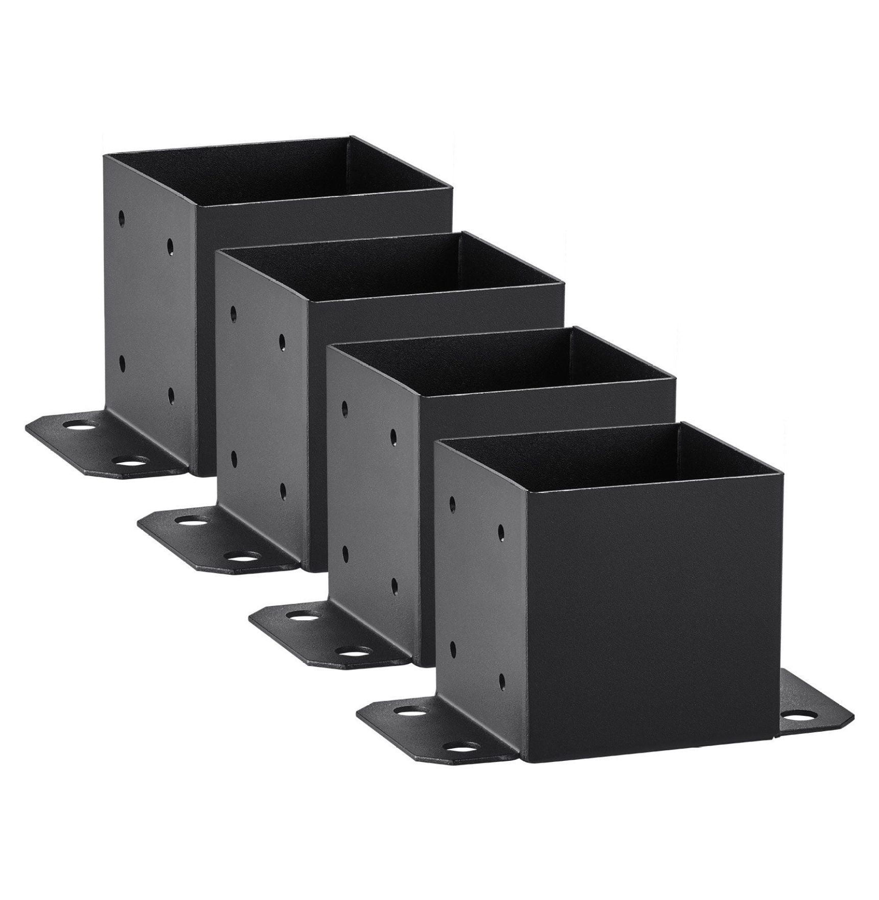 6x6 Post Base 4 Pcs, Inner Size 5.6"x5.6" Post Base Brackets, Heavy ...