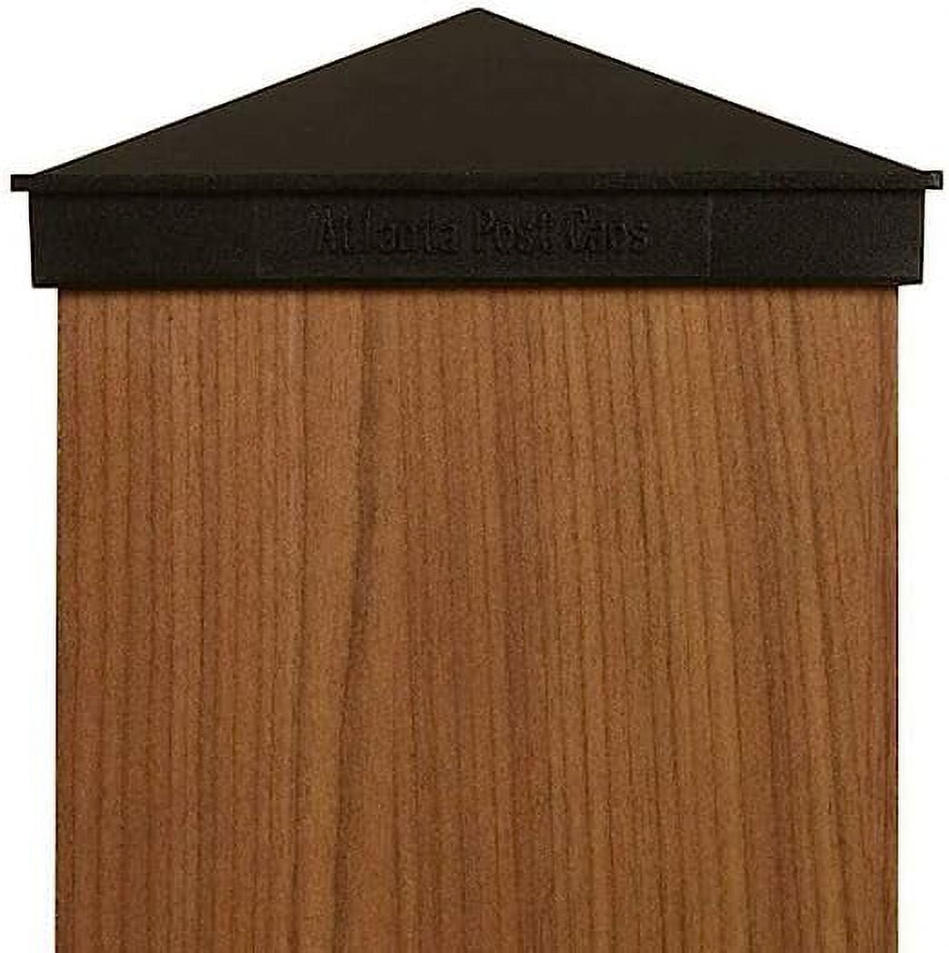 Atlanta Post Cap 6x6 Black Aluminum Pyramid Style Post Cap, Weather ...