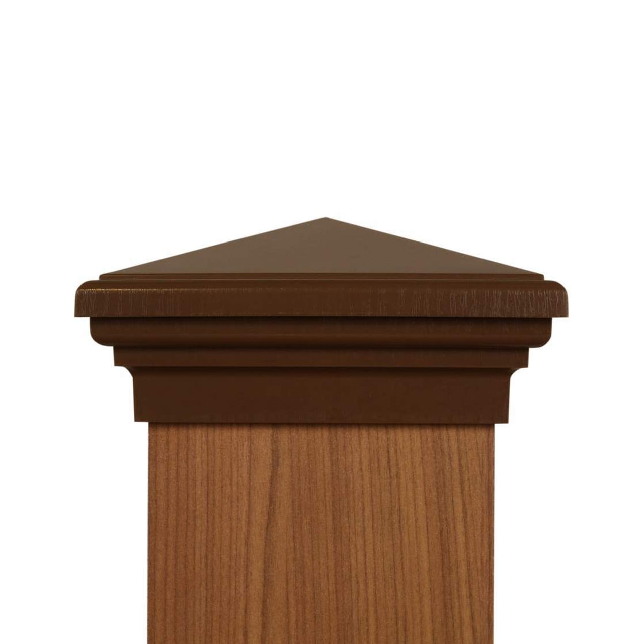 6x6 Post Cap (5.5")(Case of 14) Brown Pyramid New England Pyramid Style ...
