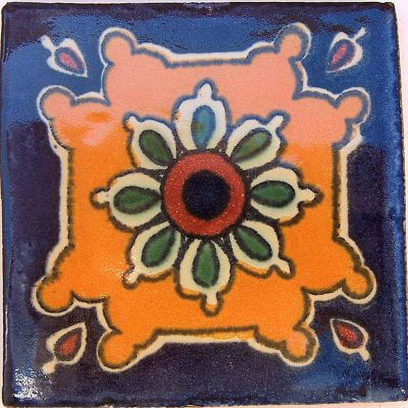 6x6 Puebla Talavera Mexican Tile, Set of 4 pcs - Walmart.com