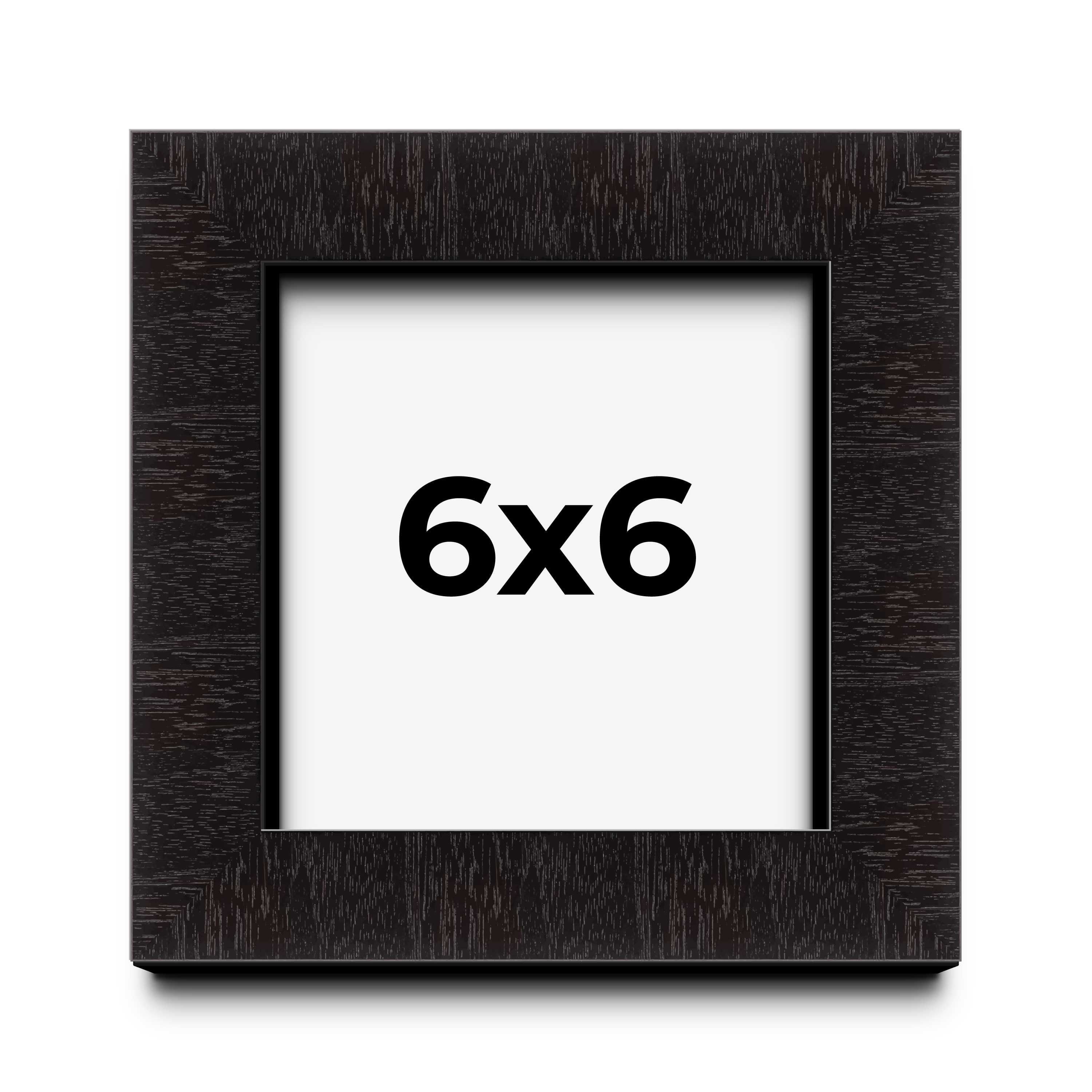 6x6 Shadow Box Black Solid Wood Display Picture Frame | 1 Inch Rabbet ...