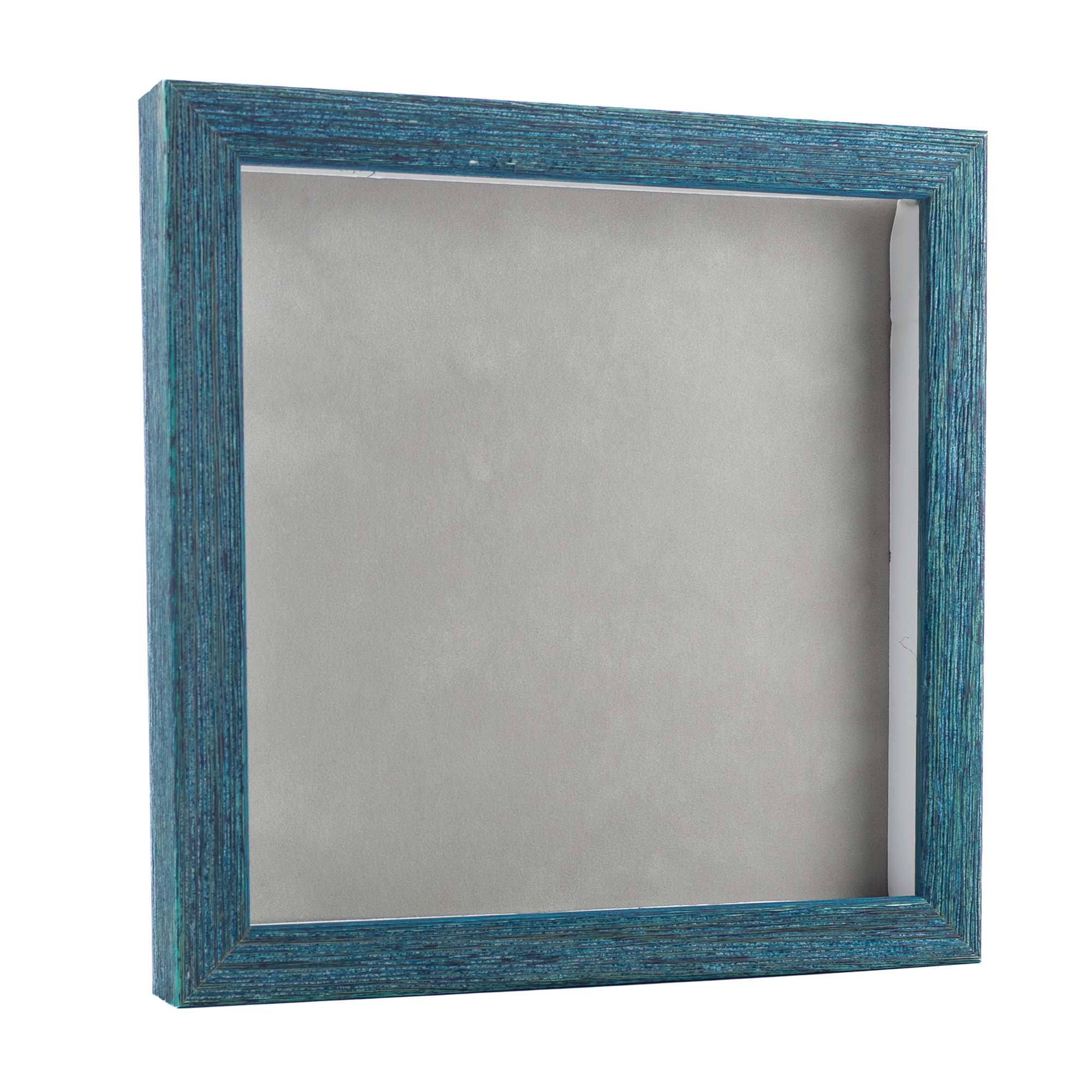 6x6 Shadow Box Frame Blue Wood | With a 1" Usable Display Depth ...