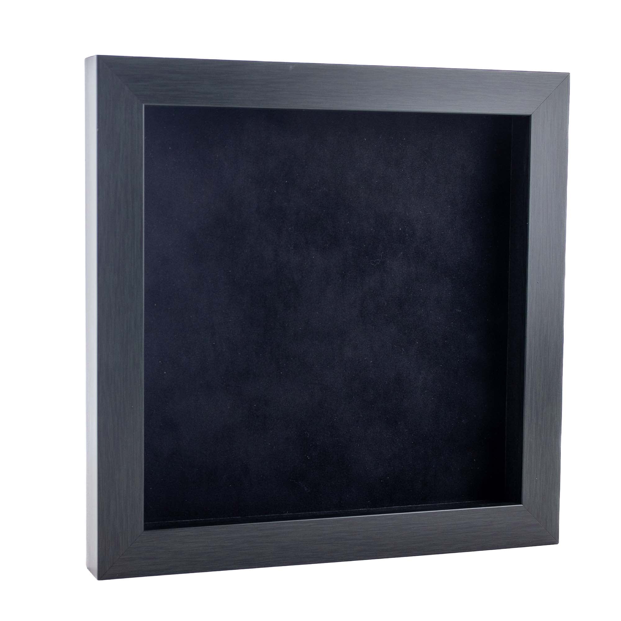 6x6 Shadow Box Frame Charcoal Gray Wood | With a 3/4" Usable Display ...