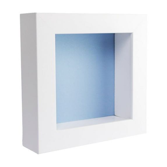 6x6 Shadow Box Frame In White With A 1 3/4" Usable Depth Includes Baby ...