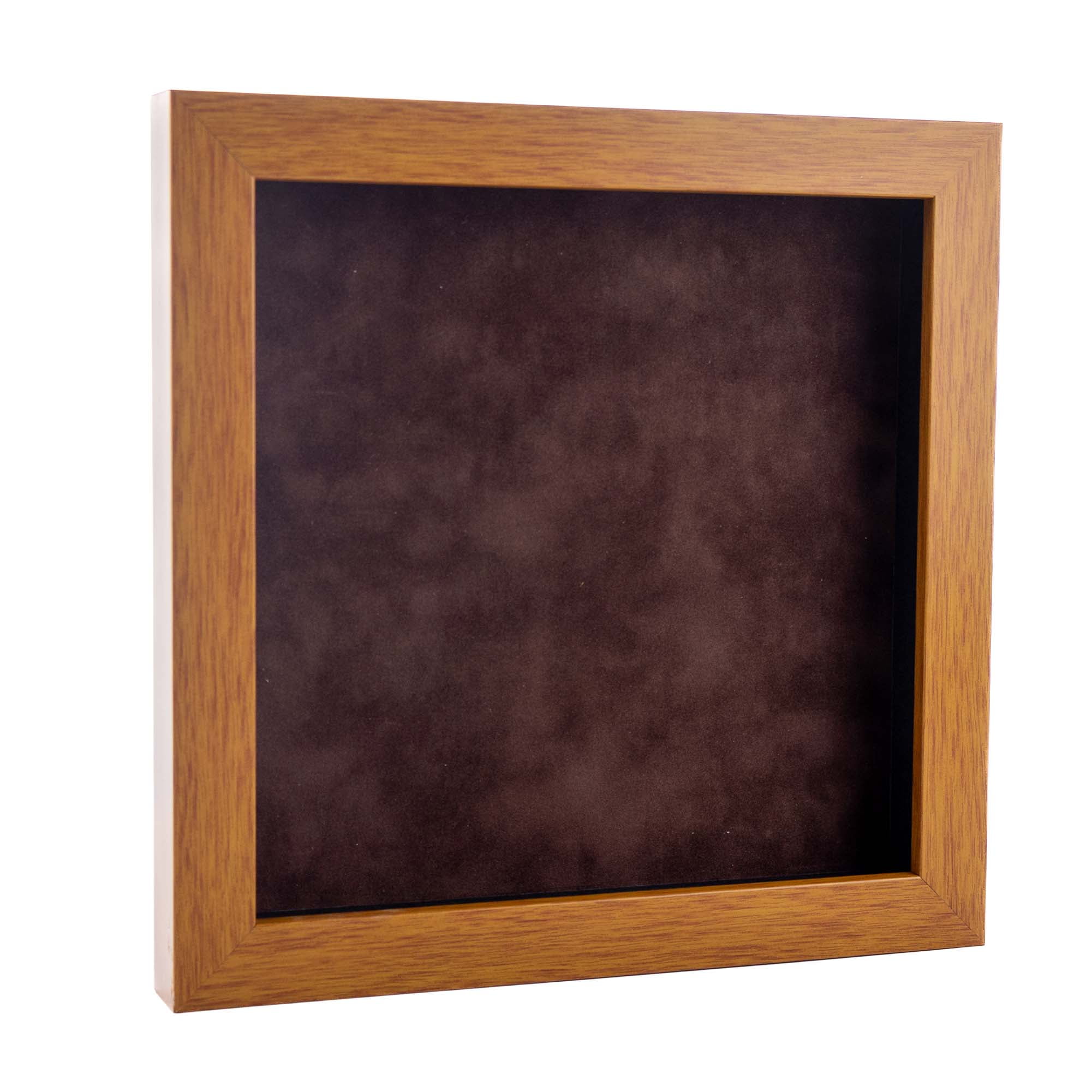 6x6 Shadow Box Frame Light Brown Wood | With a 3/4" Usable Display ...