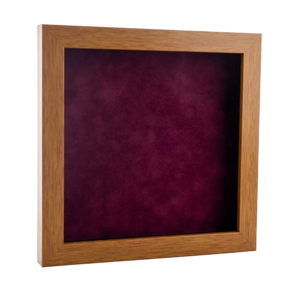 6x6 Shadow Box Frame Light Brown Wood | With a 3/4" Usable Display ...