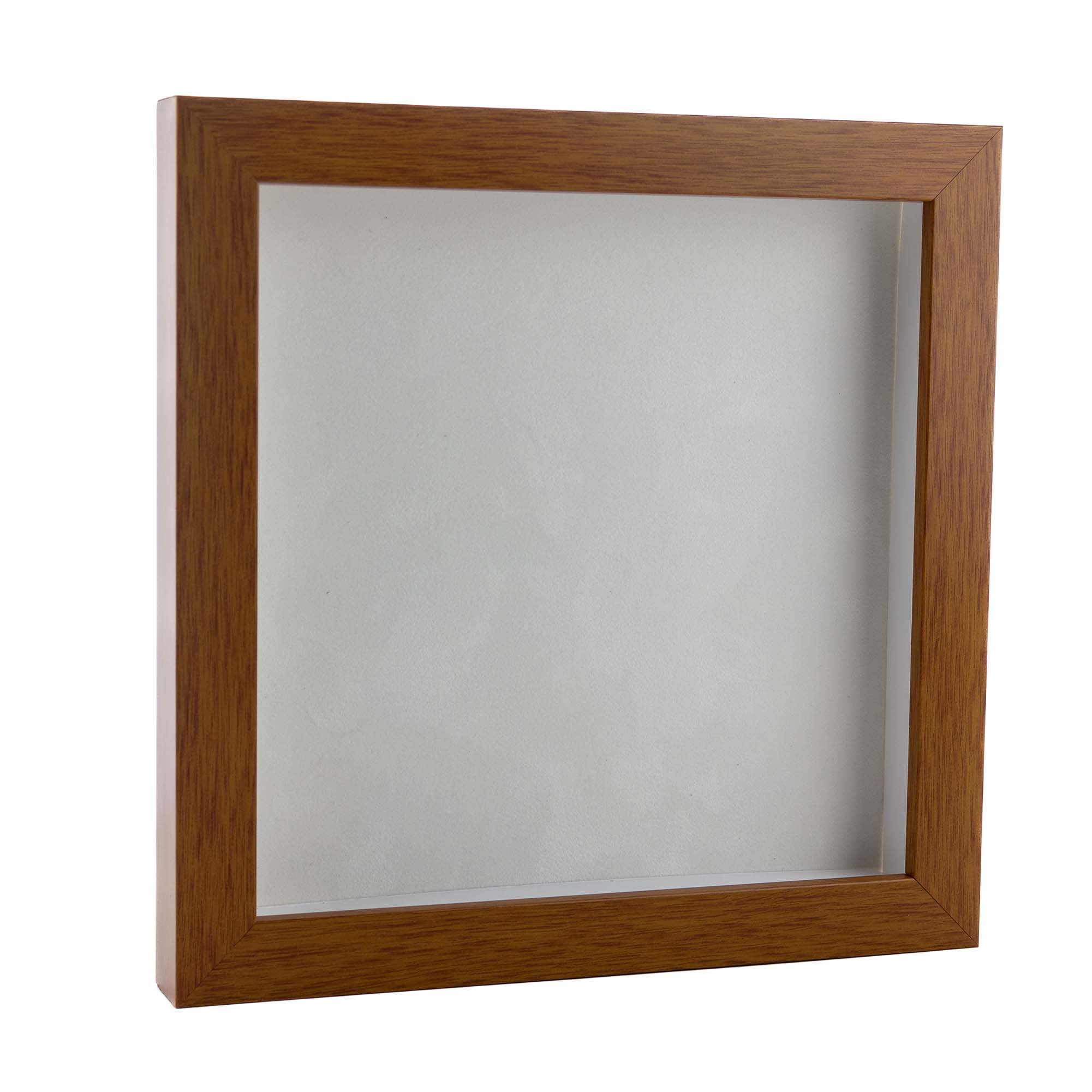 6x6 Shadow Box Frame Light Brown Wood | With a 3/4" Usable Display ...