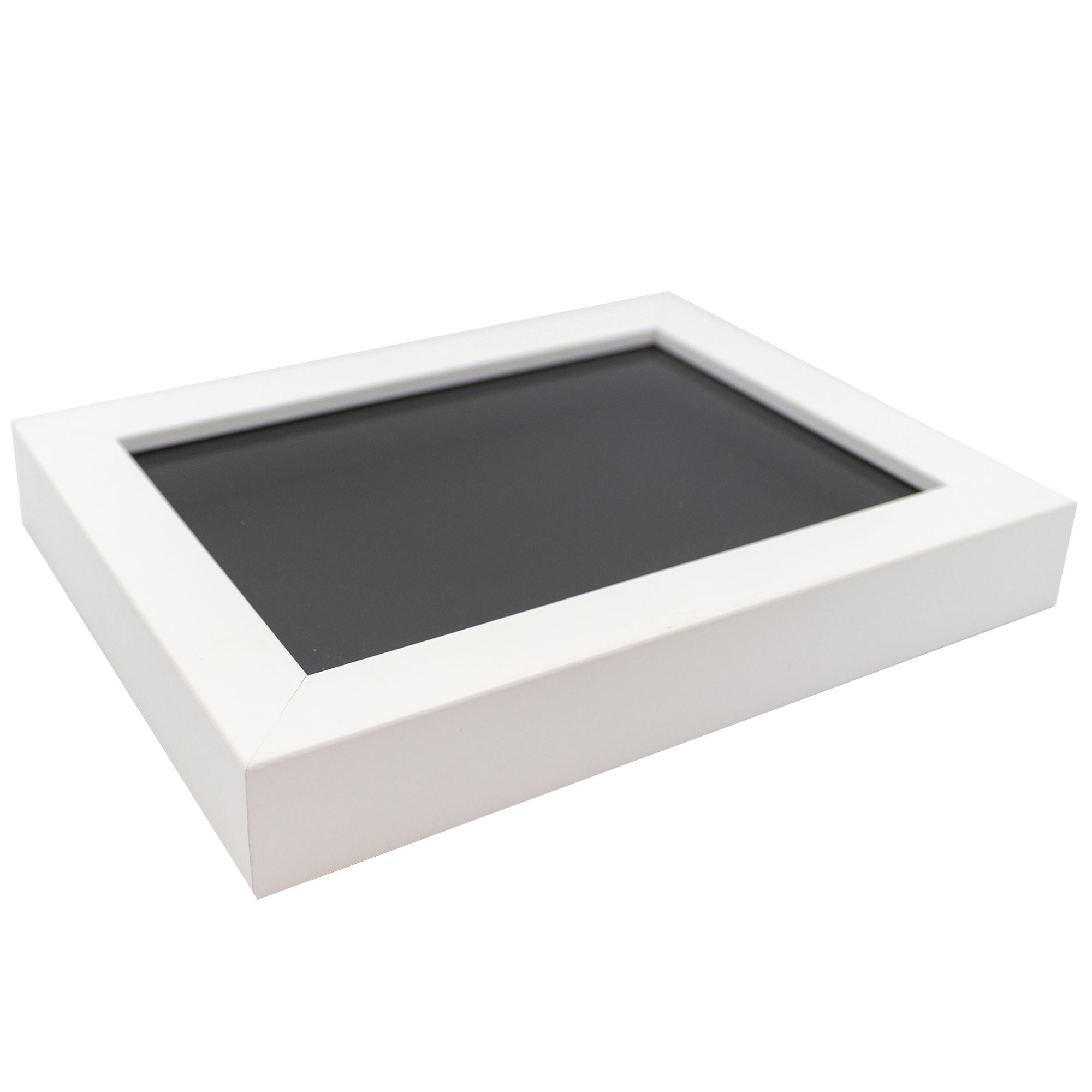 6x6 Shadow Box Frame Painted White Real Wood with a Black Acid-Free ...