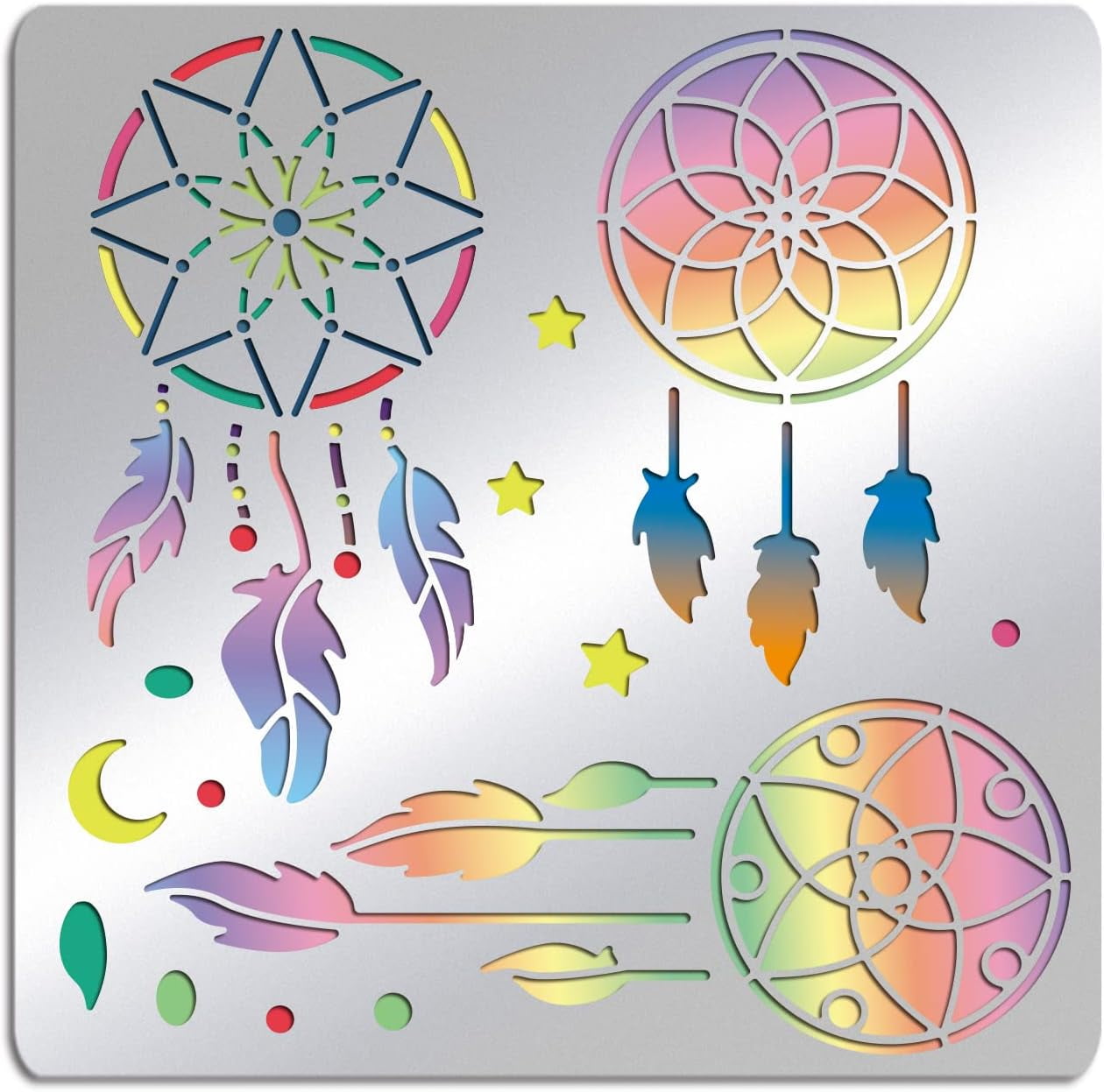 6x6 inch Metal Magic Dreamcatcher Stencil Reusable Metal Journal ...