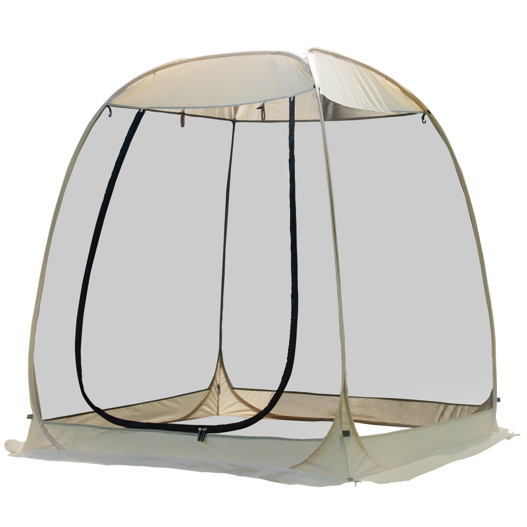 6x6Ft Pop-Up Canopy Screen House Tent - Outdoor Screen Room with 6 Mesh ...