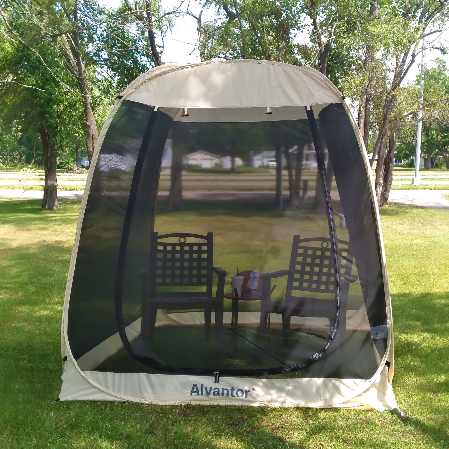 6x6Ft Pop-Up Canopy Screen House Tent - Lightweight Outdoor Screen Room ...