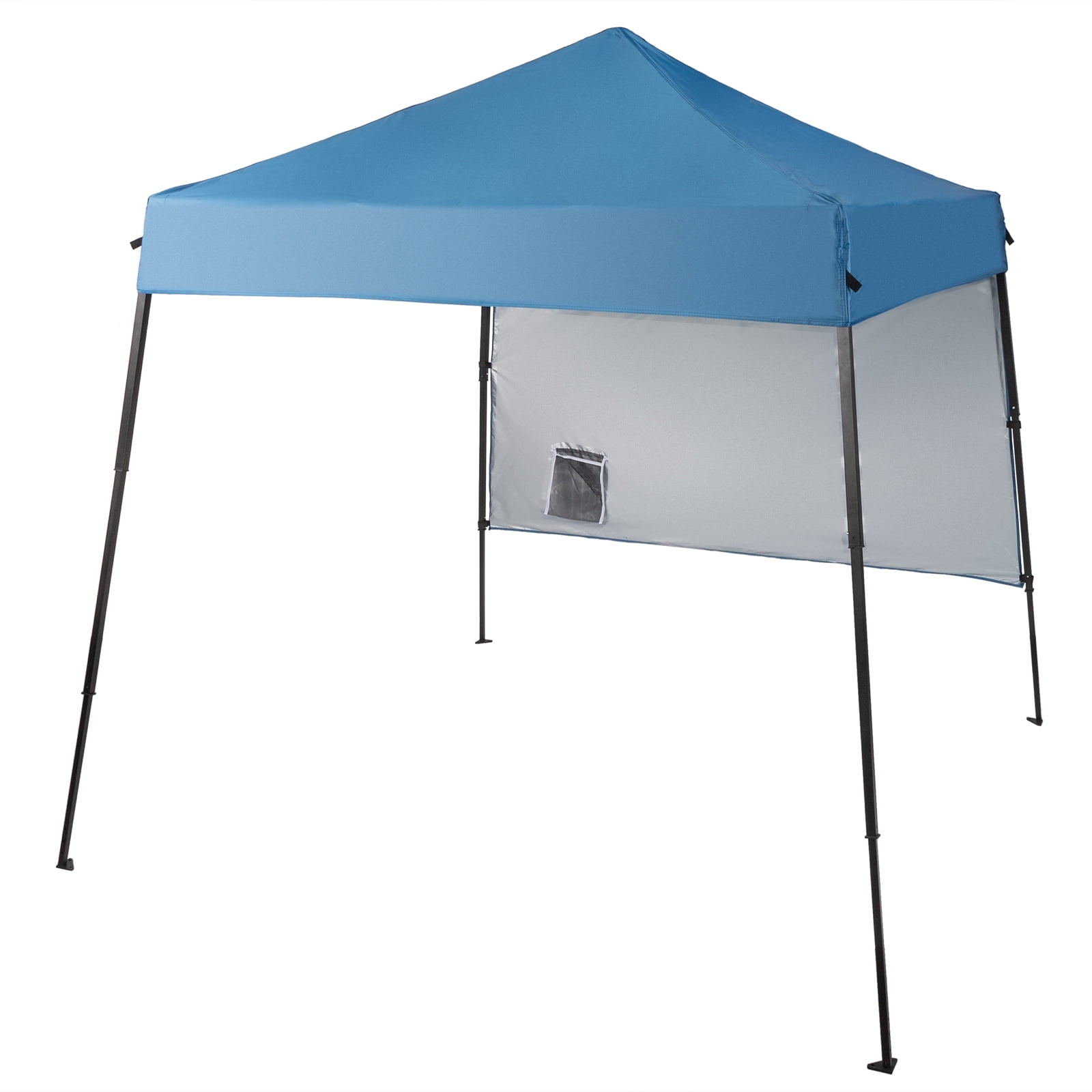 6x6ft Pop Up Canopy Tent, Slant Leg Outdoor Folding Canopy with 1 ...