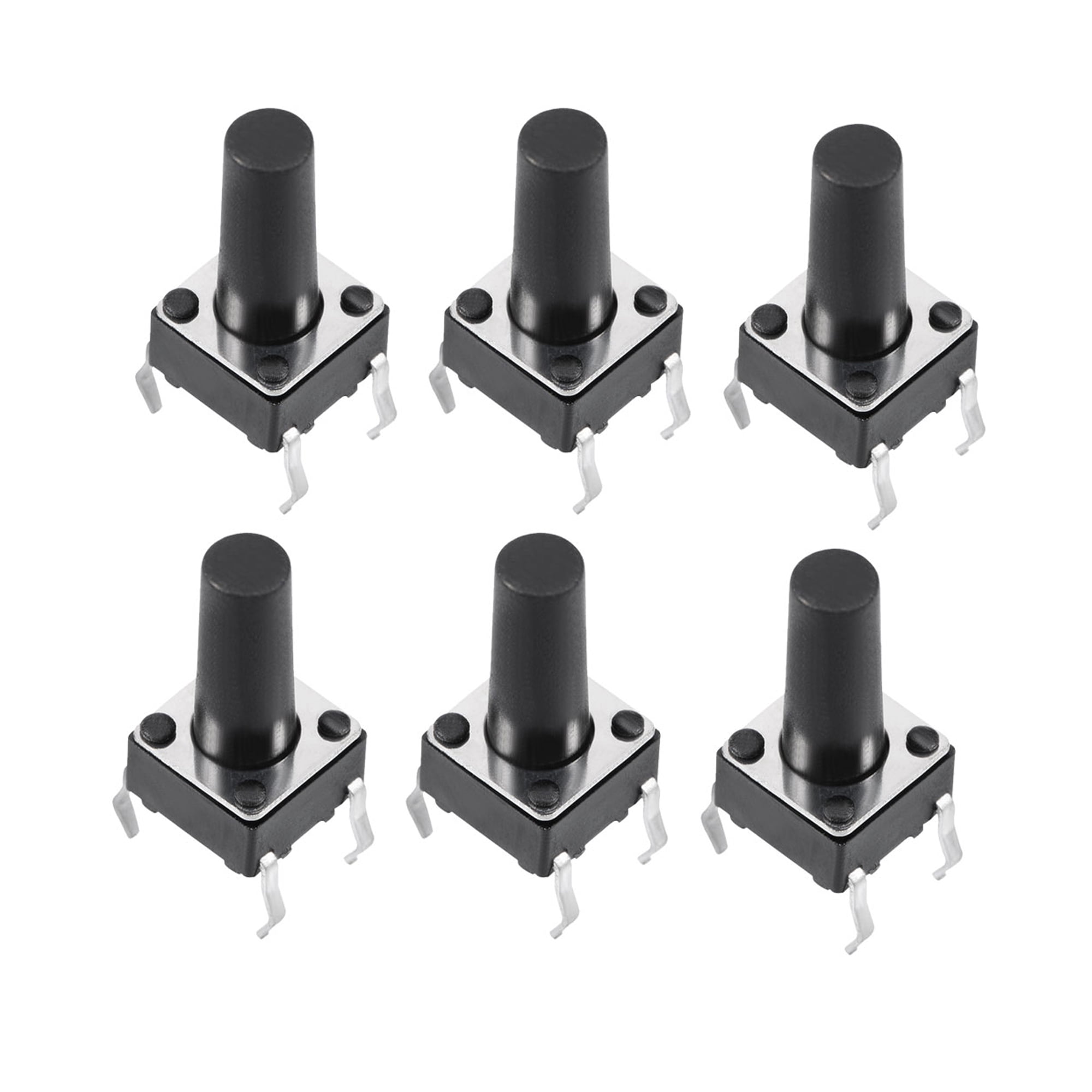 6x6x12mm Panel Momentary 4-Pin PCB DIP Tactile Push Button Switch 10PCS ...