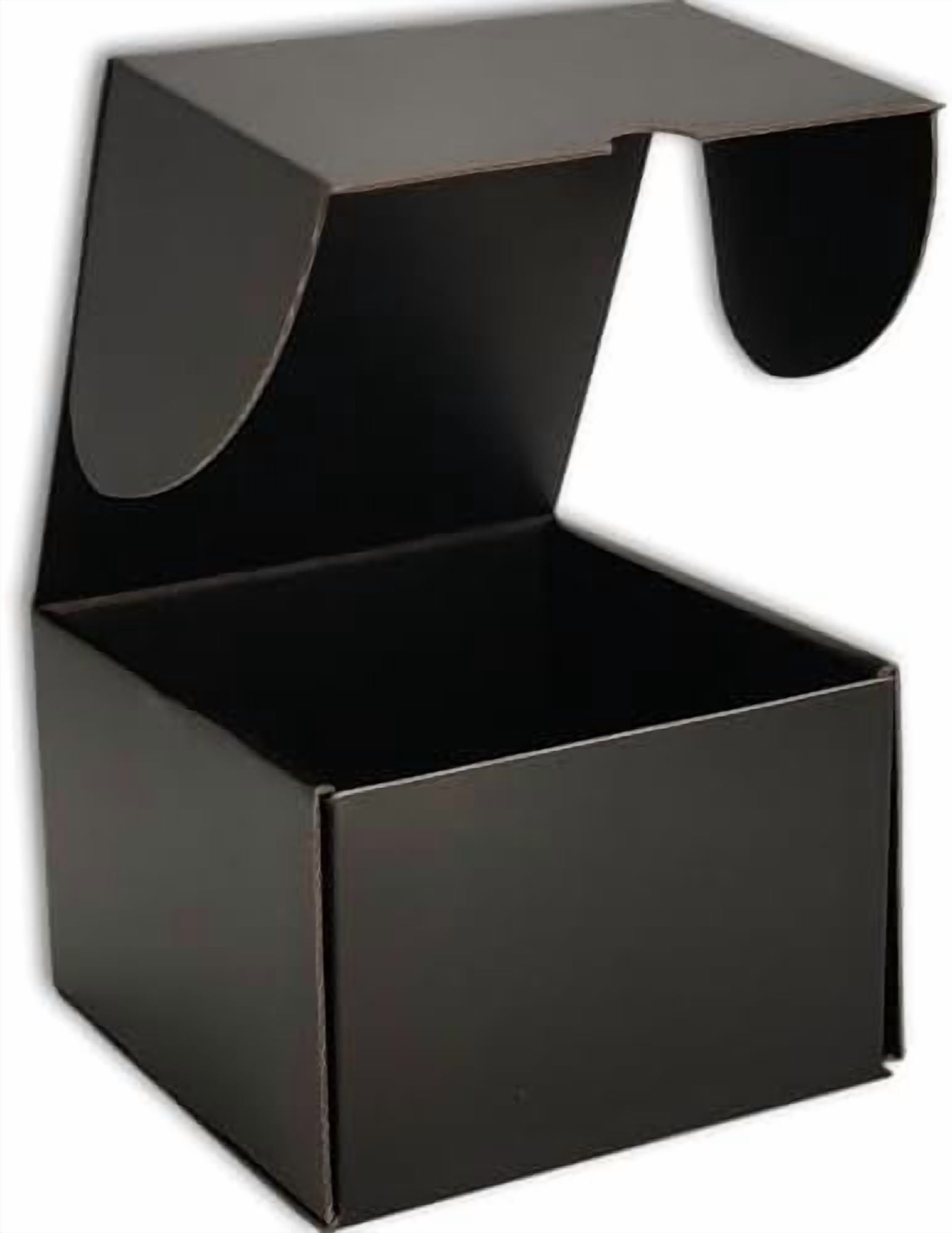 6x6x4 inches Small Shipping Boxes Set of 25 - Black Mailer Corrugated ...