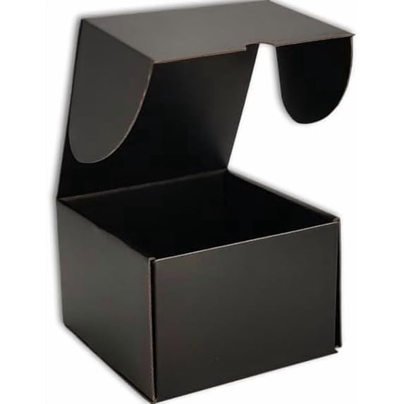 6x6x4 inches Small Shipping Boxes Set of 25 - Black Mailer Corrugated ...